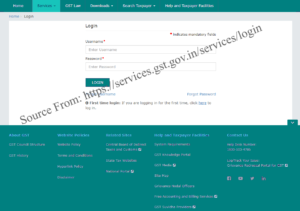 GST Login - Goods and Services Tax Login Process in gst.gov.in